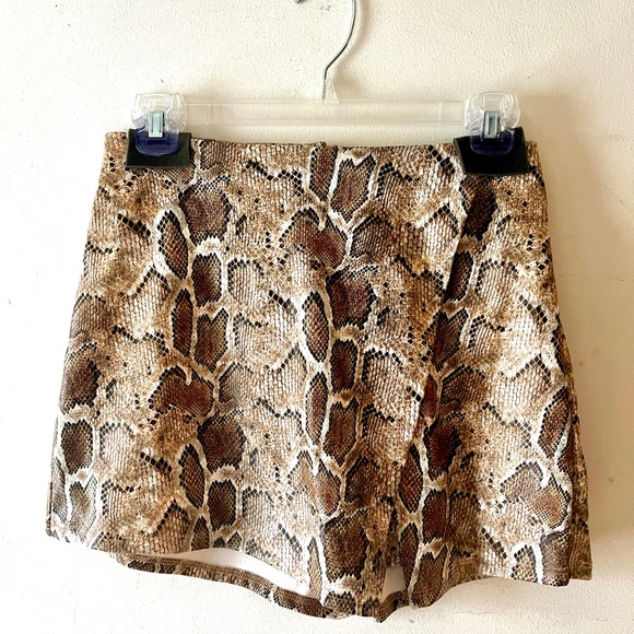 Native Daughter | Shorts | Snake Print Mini Skort | Poshmark